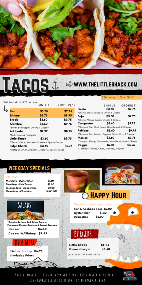 Menu - Little Shack